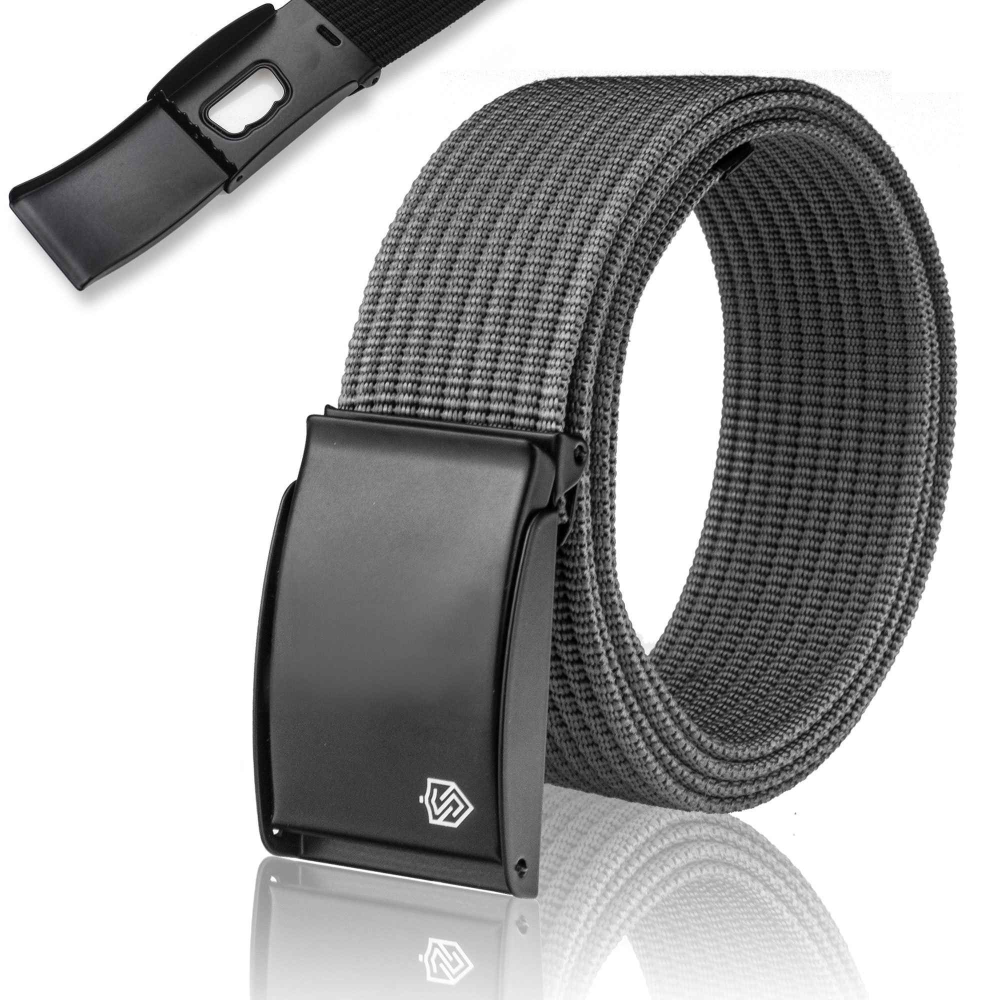 Parciany Pasek STEVENS Polski Klamra z OTWIERACZEM Szary Na prezent Dla ...